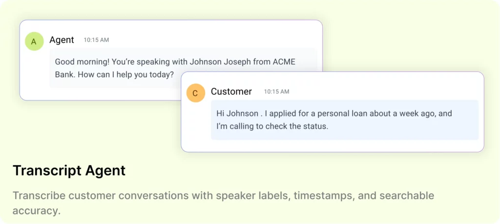 Transcript Agent - Enthu AI | Conversation Analytics Platform